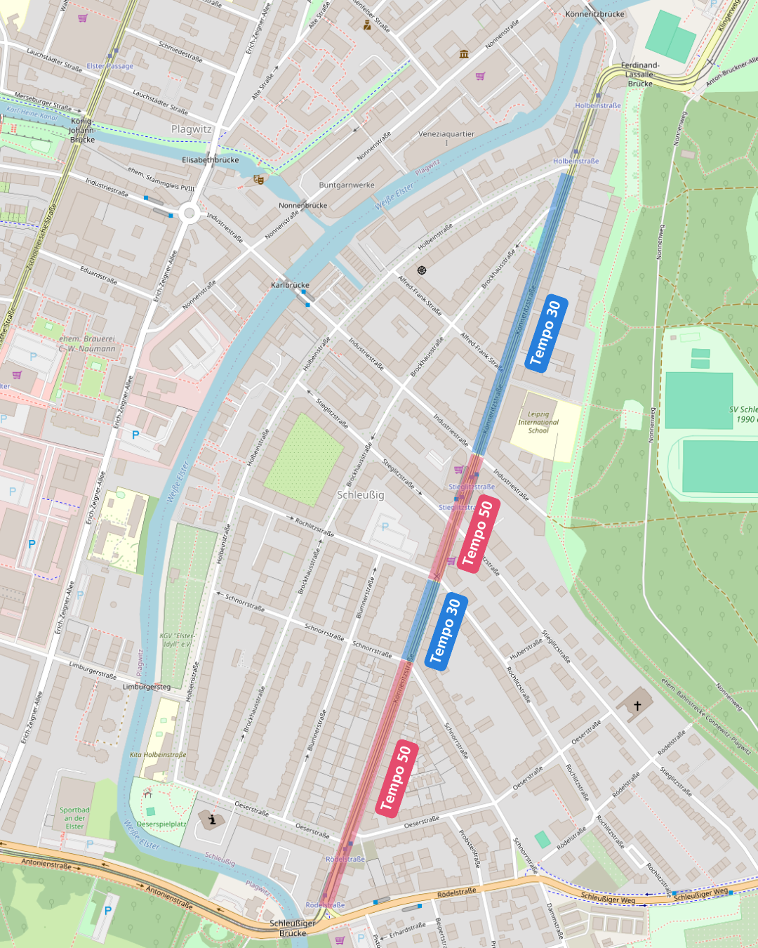 Tempo 30 für die Könneritzstraße - Ökolöwe